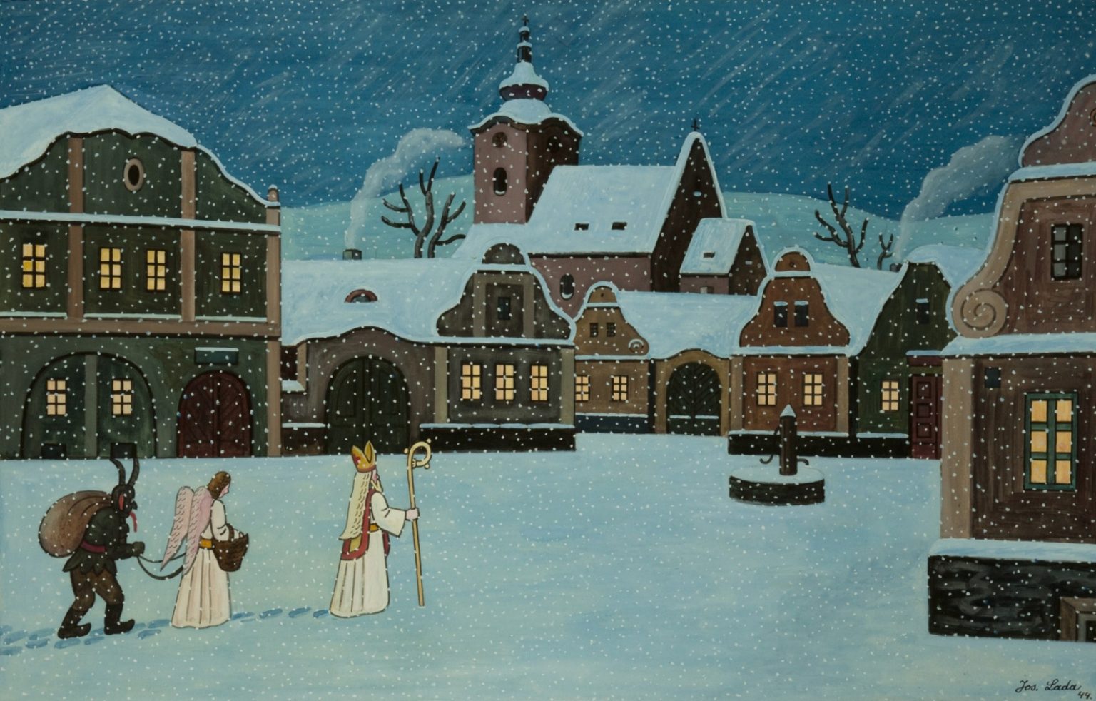 L’hiver et Noël en Tchéquie vus par Josef Lada | PRAGUE SECRETE